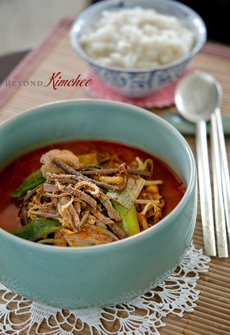 Yukgaejang, the spicy Korean beef stew