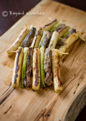 Beef and Rice Cake Skewers (Sanjeok) | Beyond Kimchee