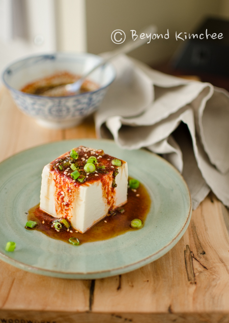 Steamed Soft Tofu with Soy Chili Sauce | Beyond Kimchee