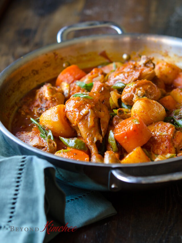 Spicy Korean Chicken Stew (Dakdoritang) - Beyond Kimchee
