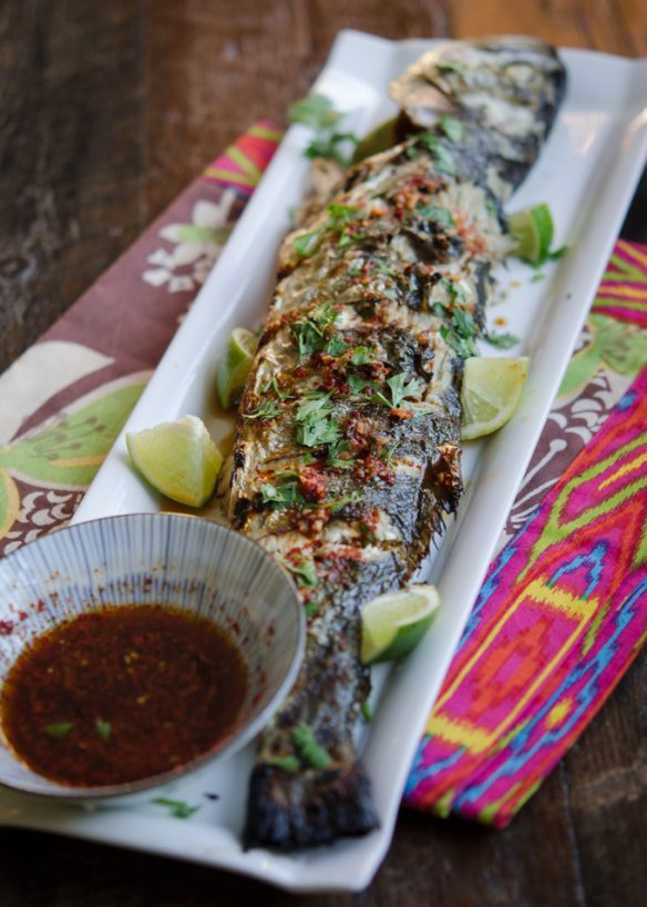 Grilled Fish with Soy Lime Chili Sauce | Beyond Kimchee