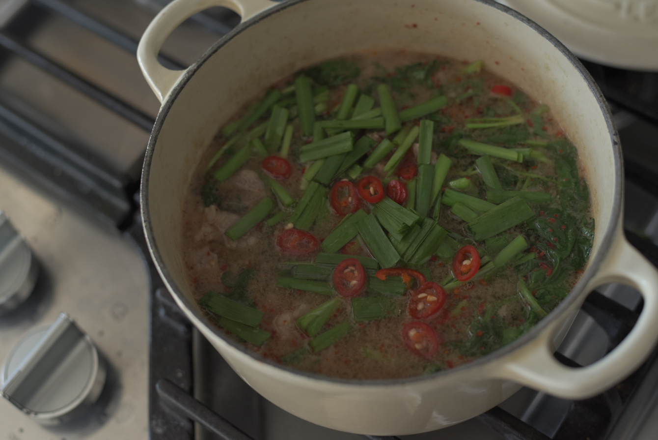 Doenjang-Guk (Soybean Paste Soup with Beef and Watercress) | Beyond Kimchee