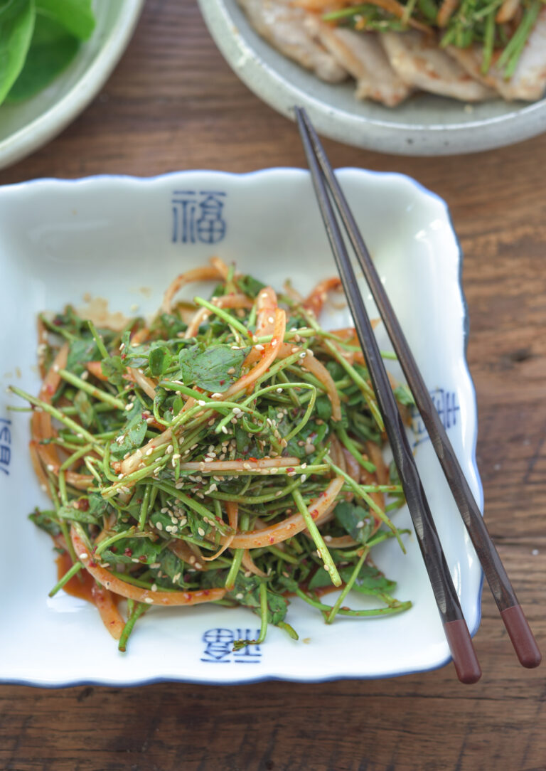 Minari Salad (Korean Water Dropwort) | Beyond Kimchee