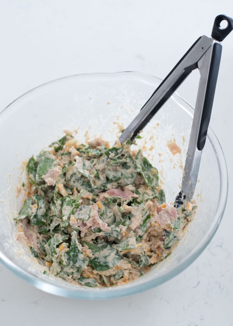 Savory Waffles Recipe with Spinach, Ham & Cheese - Beyond Kimchee