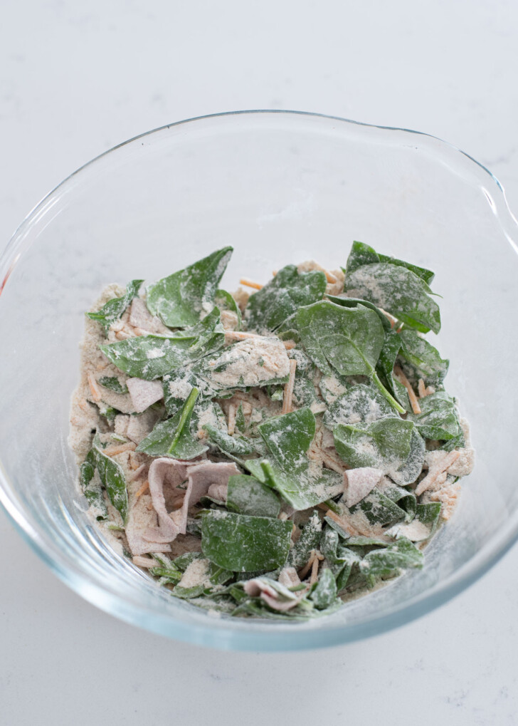 Savory Waffles Recipe with Spinach, Ham & Cheese - Beyond Kimchee