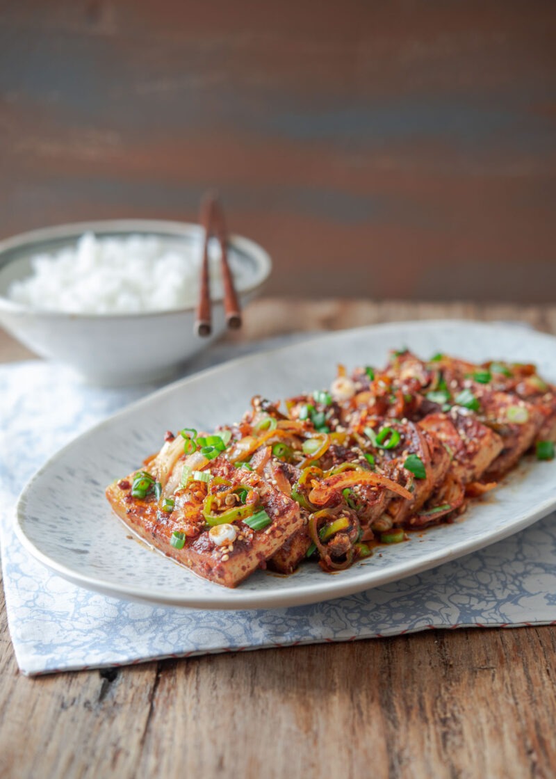 Quick Korean Braised Tofu (Dubu Jorim) - Beyond Kimchee
