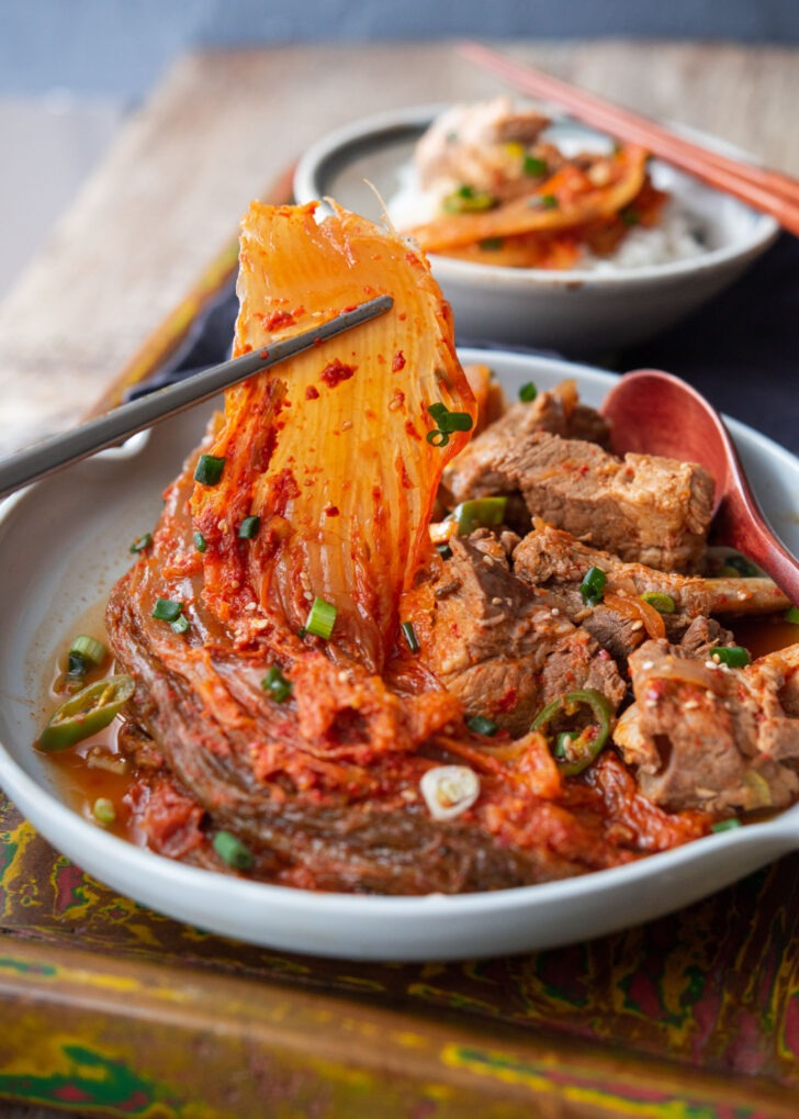 Kimchi Jjim (Braised Kimchi and Pork Ribs) - Beyond Kimchee