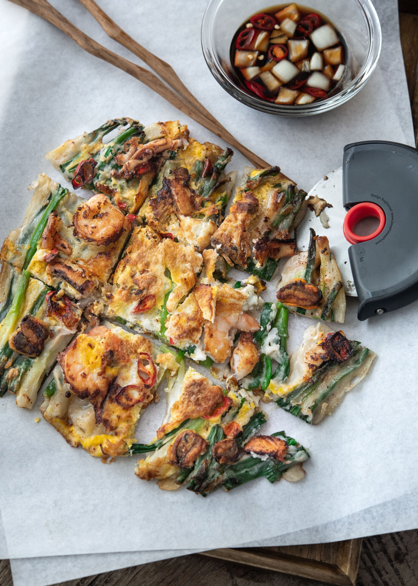 Extra Crispy Haemul Pajeon (Seafood Scallion Pancake) - Beyond Kimchee