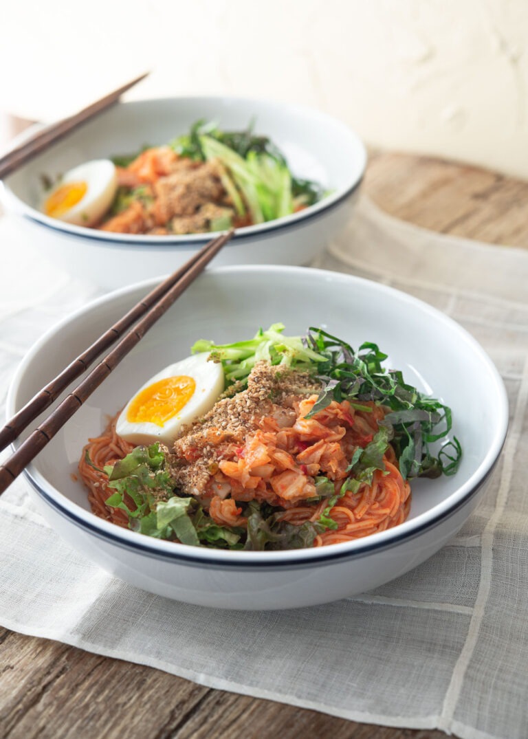 Easy Bibim Guksu (Korean Cold Noodles with Kimchi) - Beyond Kimchee