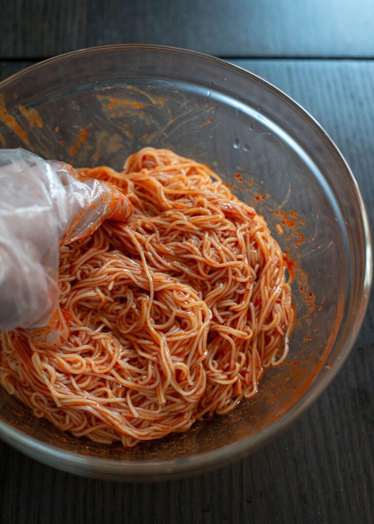 Easy Bibim Guksu (Korean Cold Noodles with Kimchi) - Beyond Kimchee