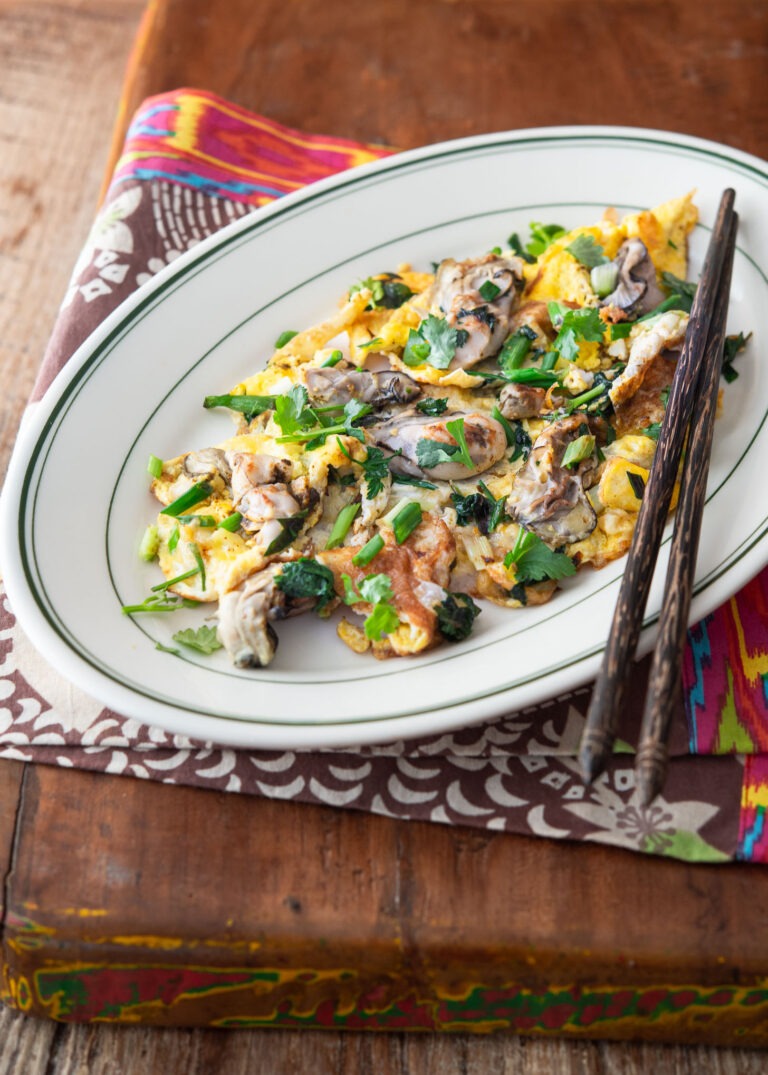 Easy Oyster Omelette Recipe - Beyond Kimchee