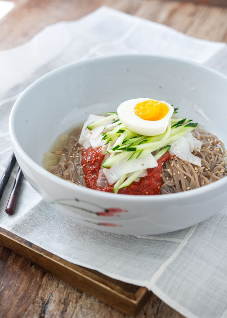 Bibim Naengmyeon (Spicy Cold Buckwheat Noodles) - Beyond Kimchee