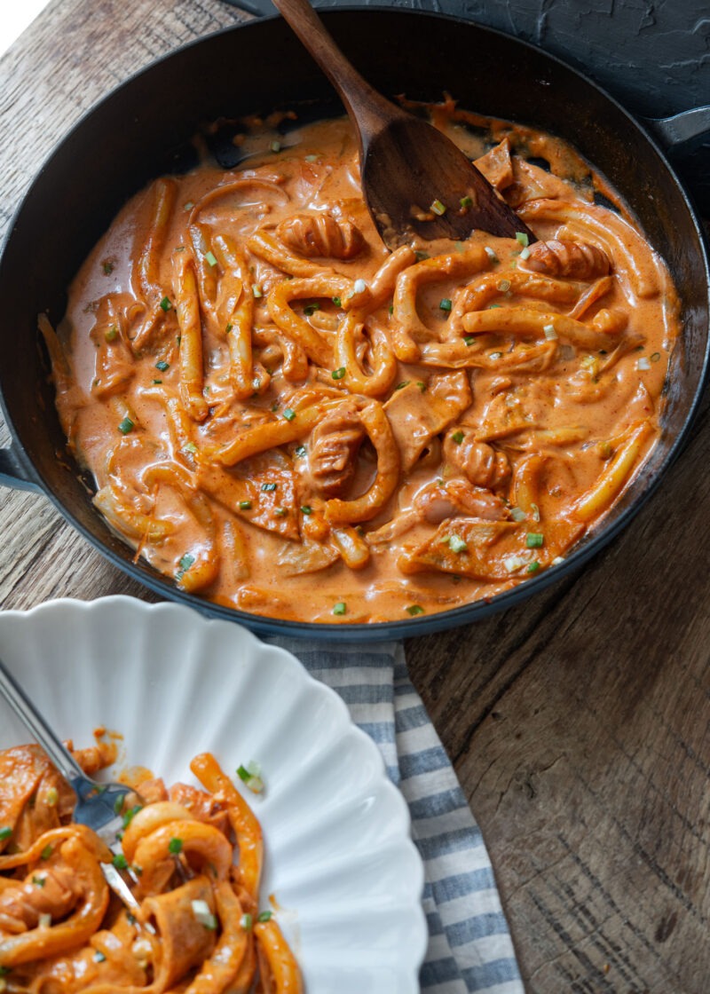 Rose Tteokbokki (Creamy Korean Rice Cake Recipe) - Beyond Kimchee