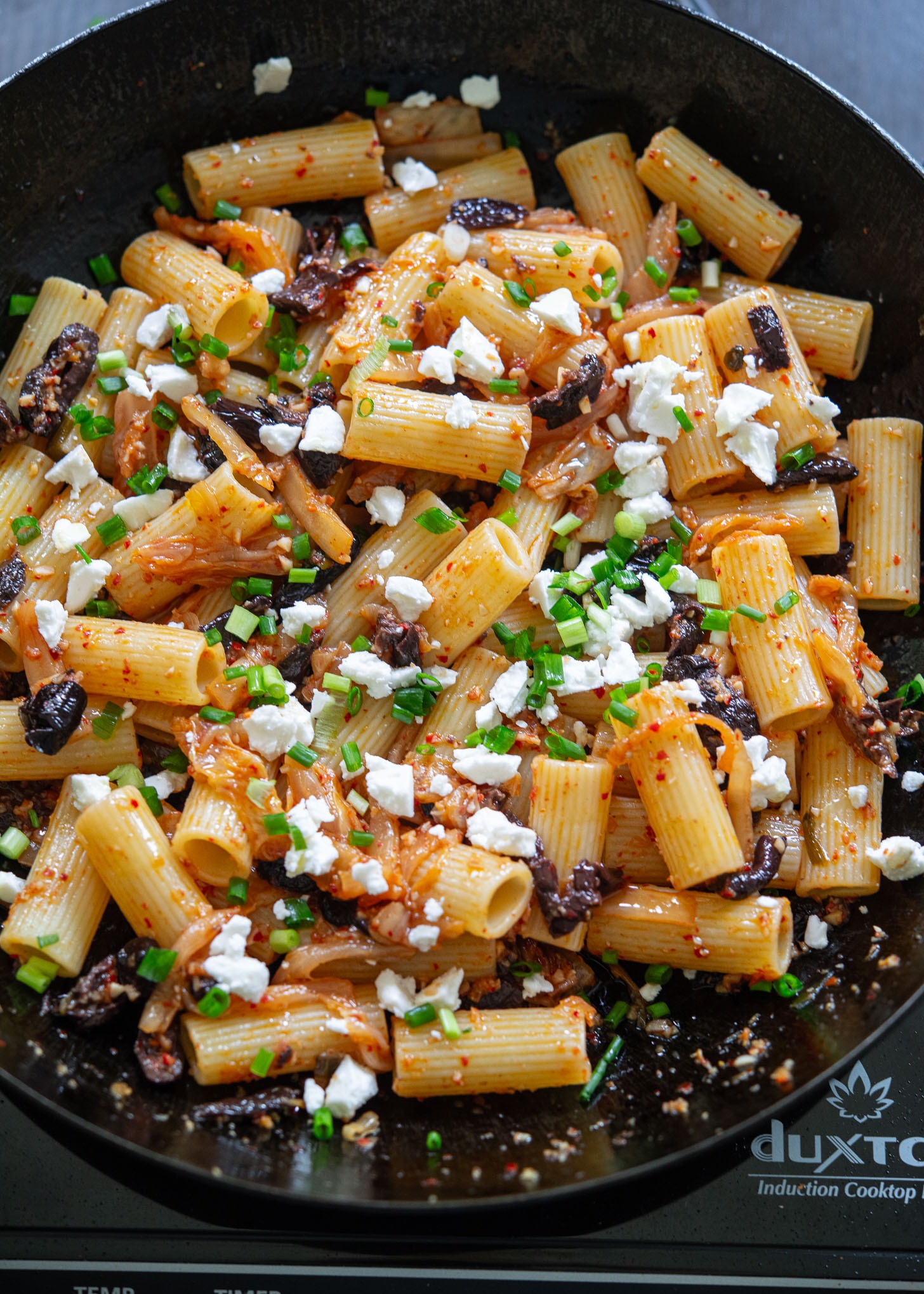 Kimchi Olive Pasta (Greek-Korean Fusion Recipe) | Beyond Kimchee