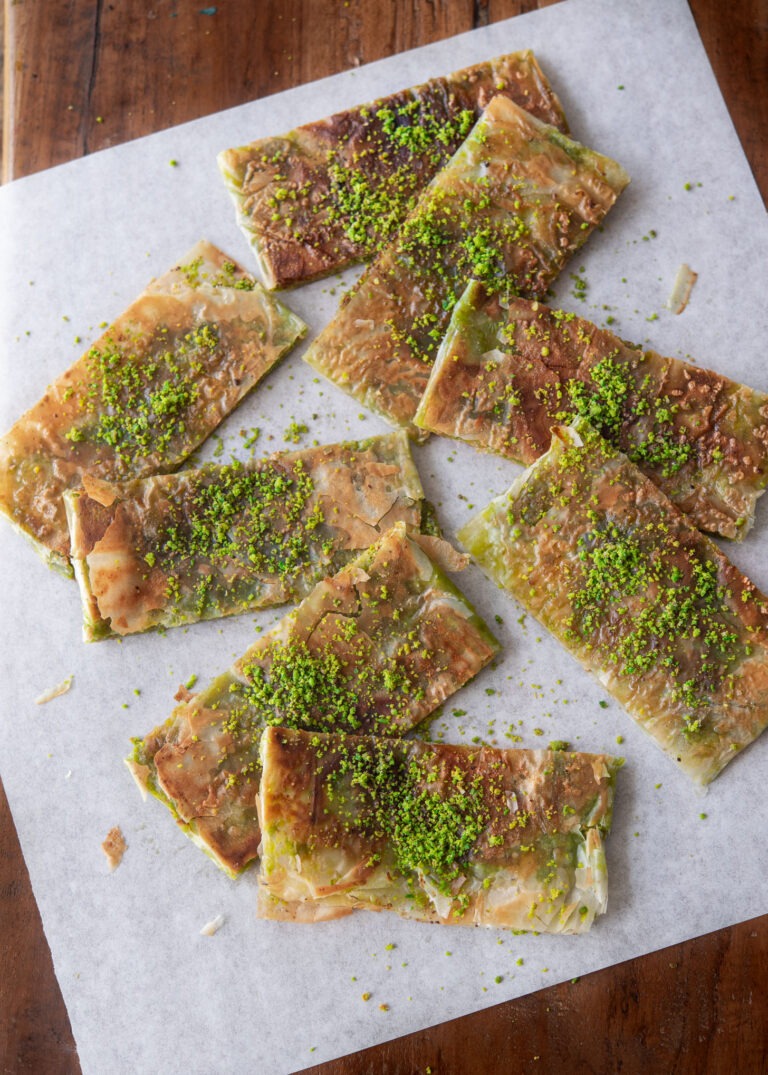 Easy Katmer Recipe (Turkish Pistachio Pastry Dessert) - Beyond Kimchee