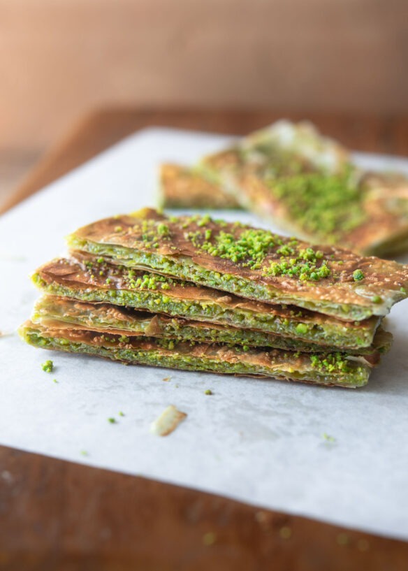 Easy Katmer Recipe (Turkish Pistachio Pastry Dessert) - Beyond Kimchee