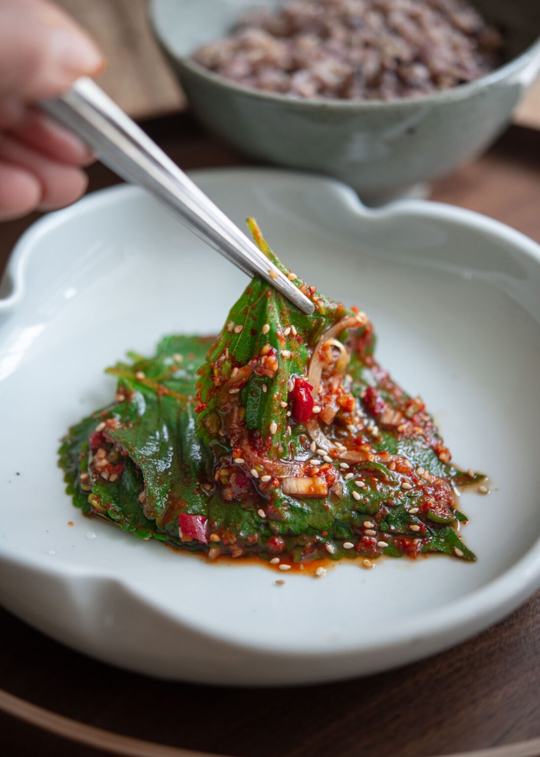 Kkaennip Kimchi (Korean Perilla Leaf Kimchi) - Beyond Kimchee