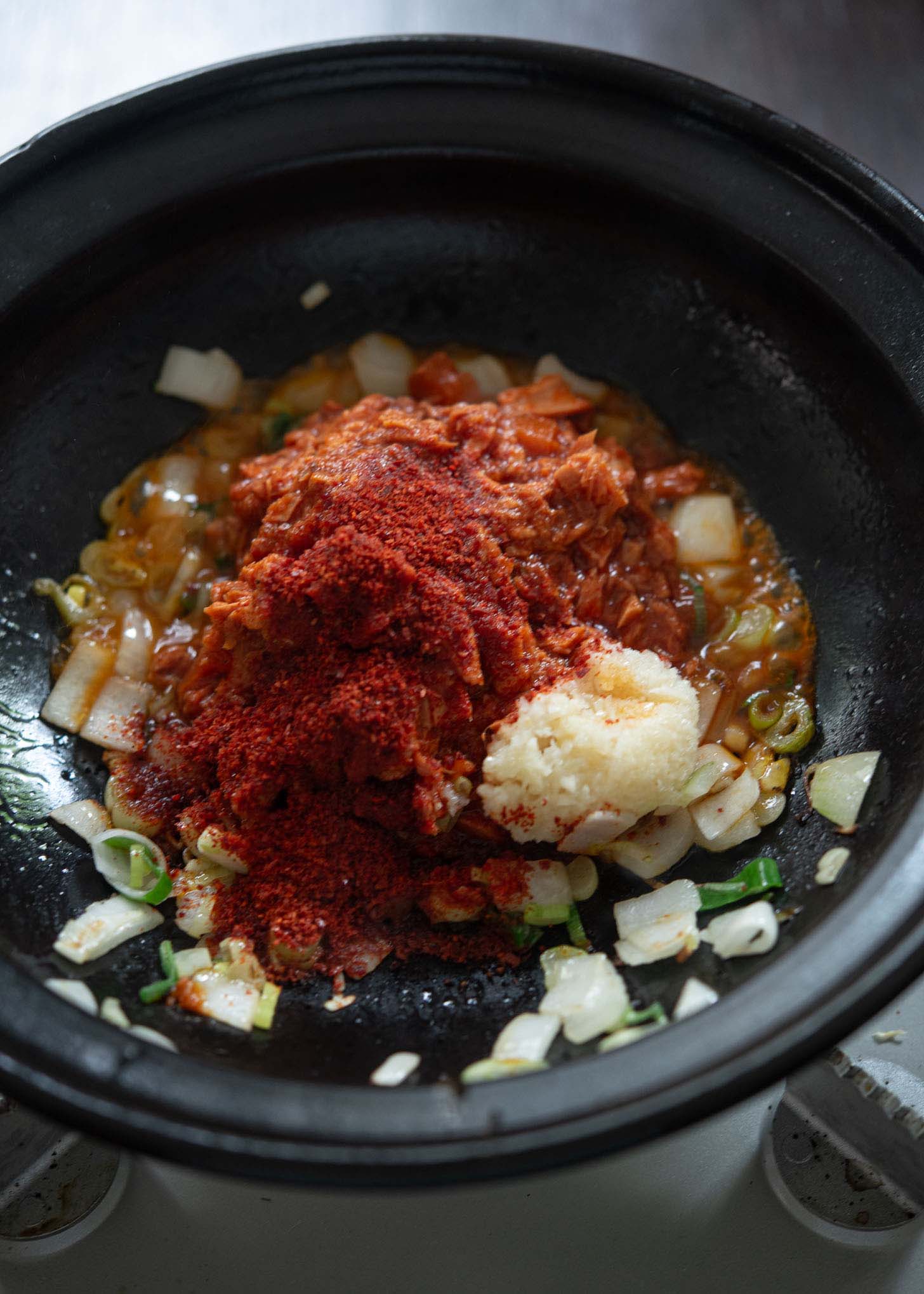 Tuna Sundubu Jjigae ( Quick Soft Tofu Soup in 10 Minutes)- Beyond Kimchee
