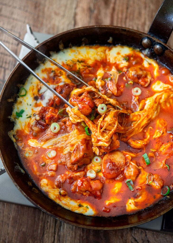 Hot Cheese Buldak Recipe (Korean Fire Chicken) - Beyond Kimchee