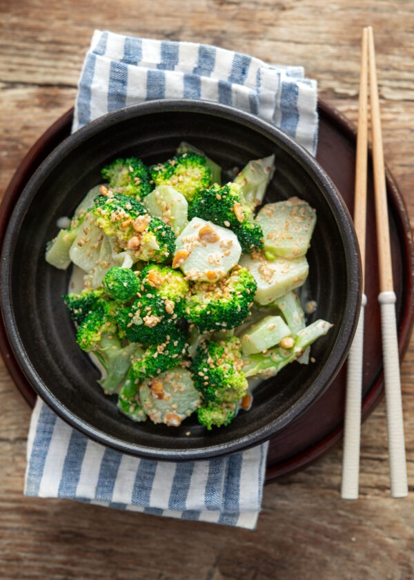 Asian-Style Broccoli Salad with Sesame Dressing - Beyond Kimchee