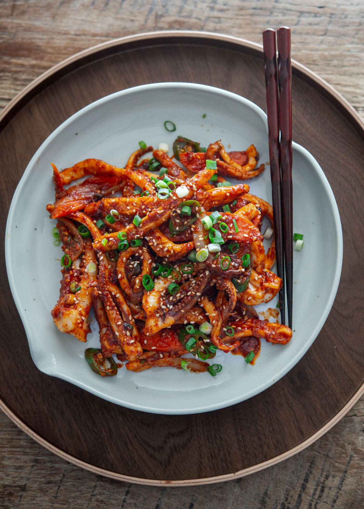Ojingeo Bokkeum (Spicy Korean Squid Stir-Fry) - Beyond Kimchee