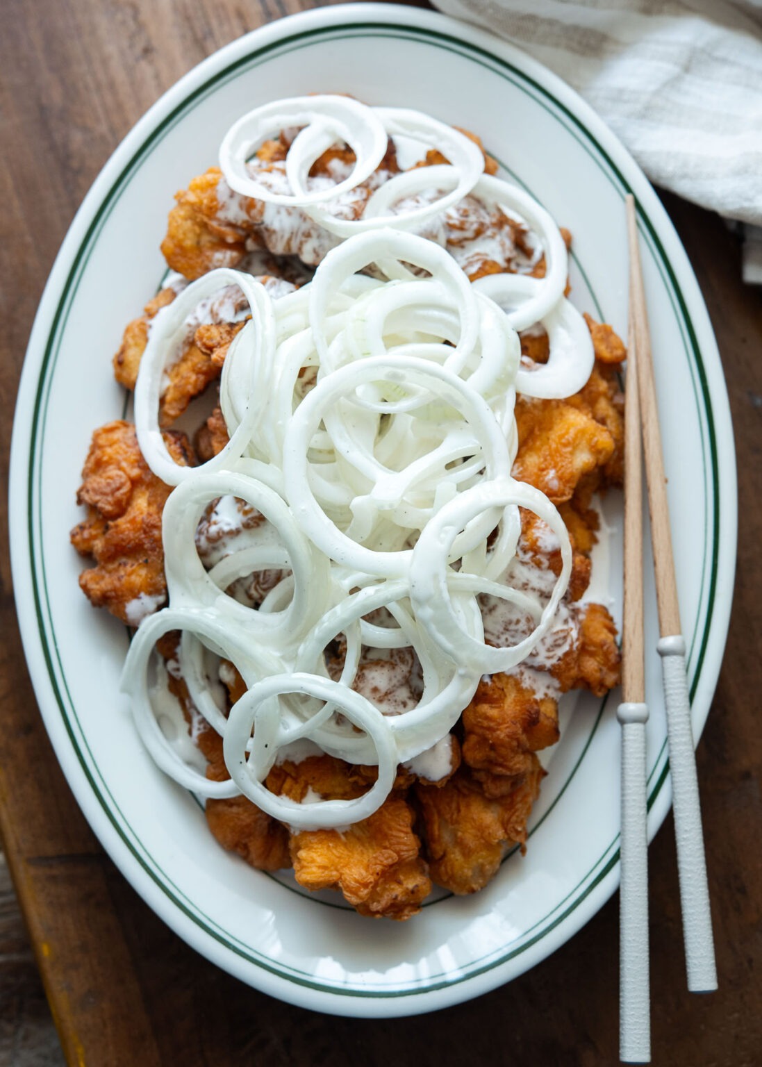 Snow Onion Chicken - Beyond Kimchee