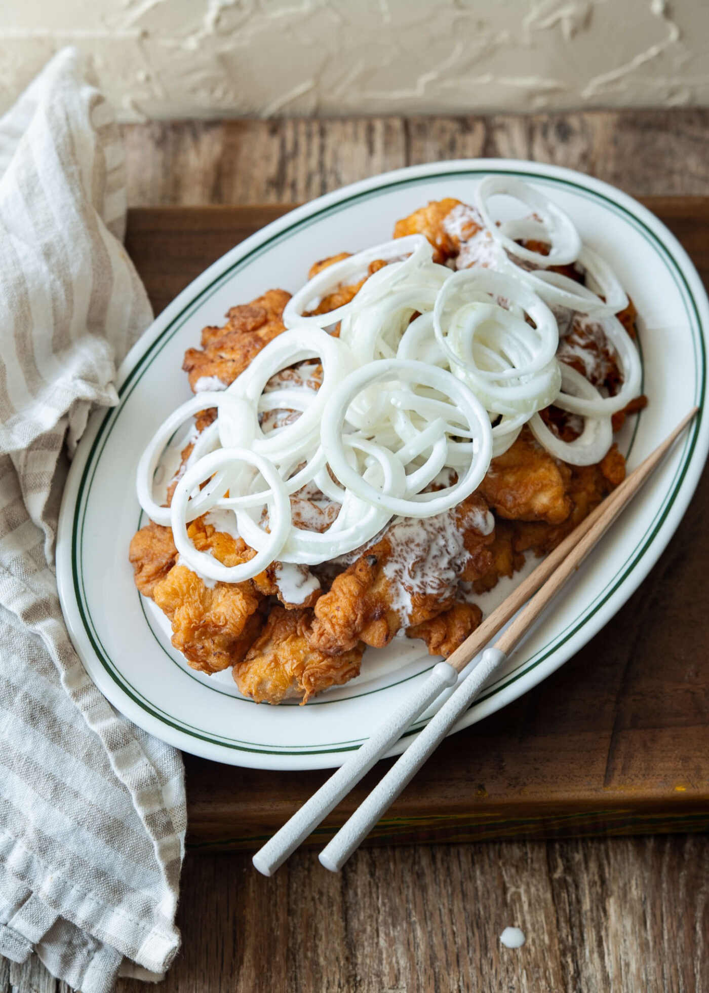 Snow Onion Chicken - Beyond Kimchee