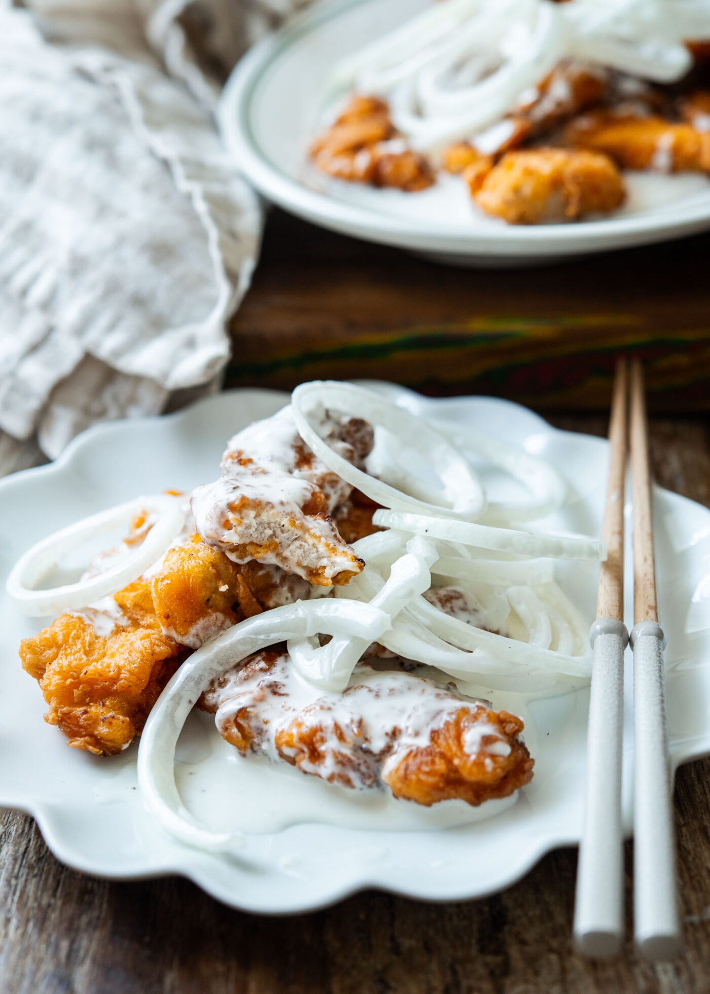 Snow Onion Chicken - Beyond Kimchee