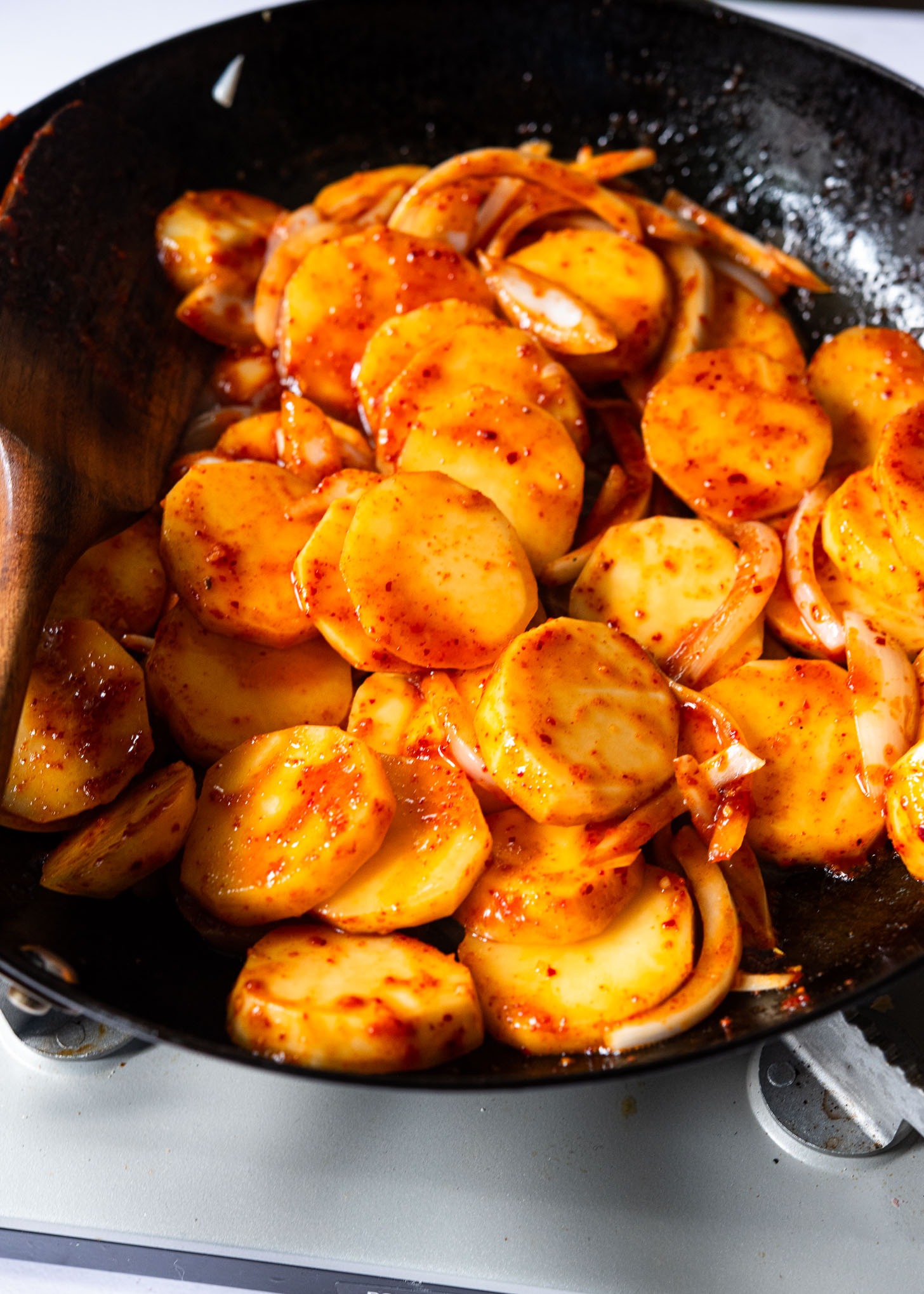 Spicy Braised Potatoes (Maeun Gamja Jorim) - Beyond Kimchee