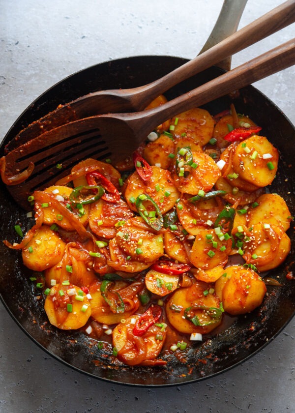 Spicy Braised Potatoes (Maeun Gamja Jorim) - Beyond Kimchee