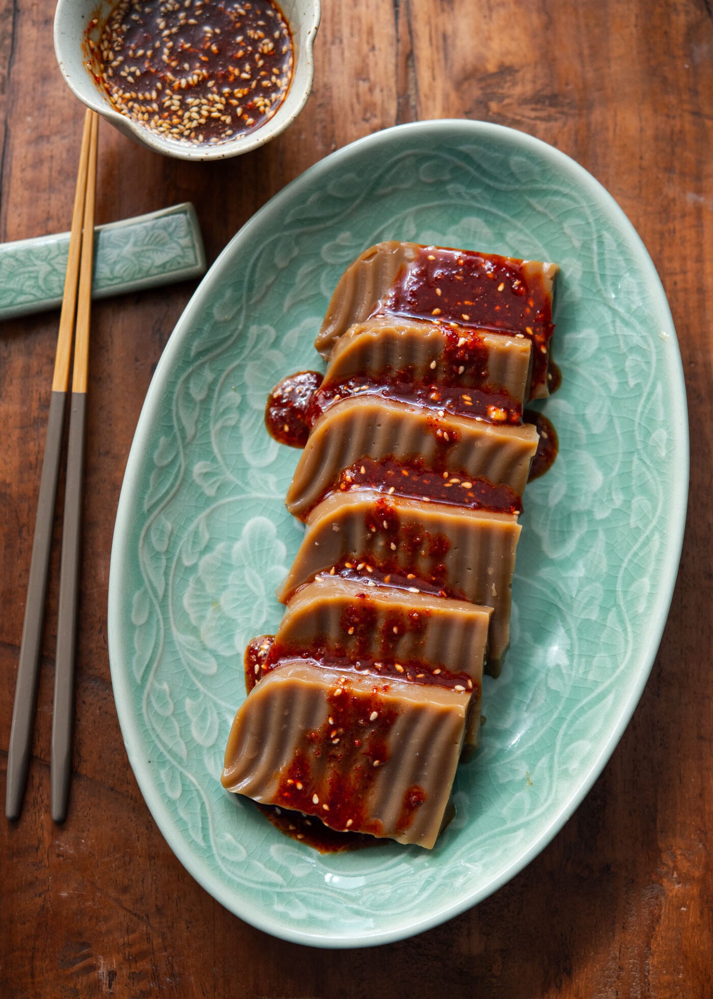 Easy Korean Acorn Jelly (Dotori Muk) - Beyond Kimchee