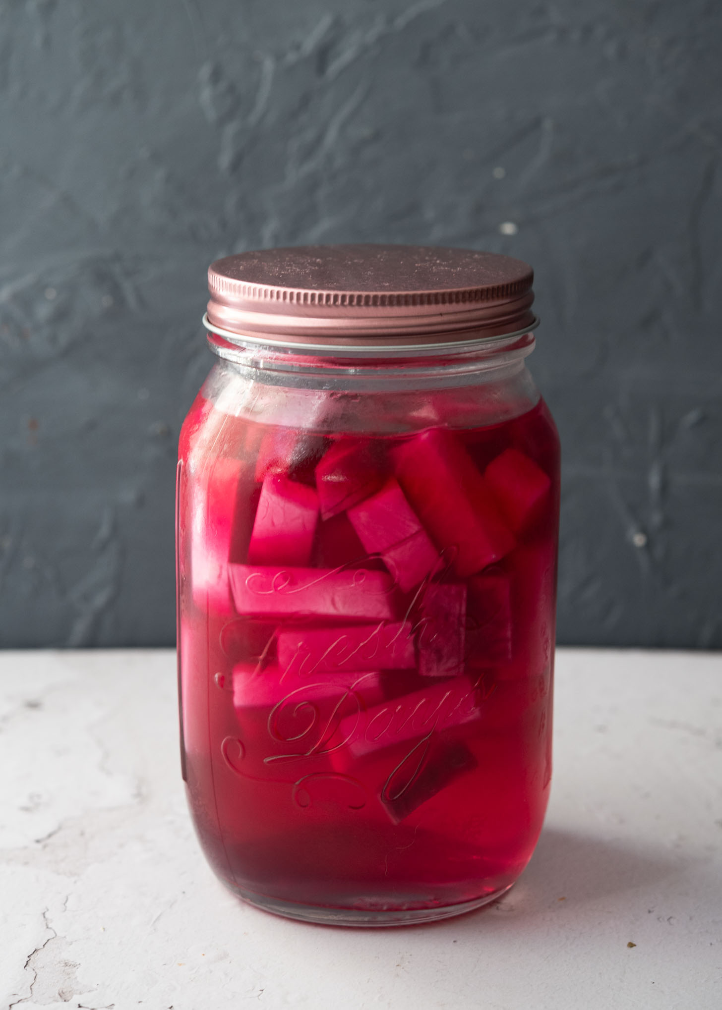 Korean Pink Pickled Radish -Beyond Kimchee