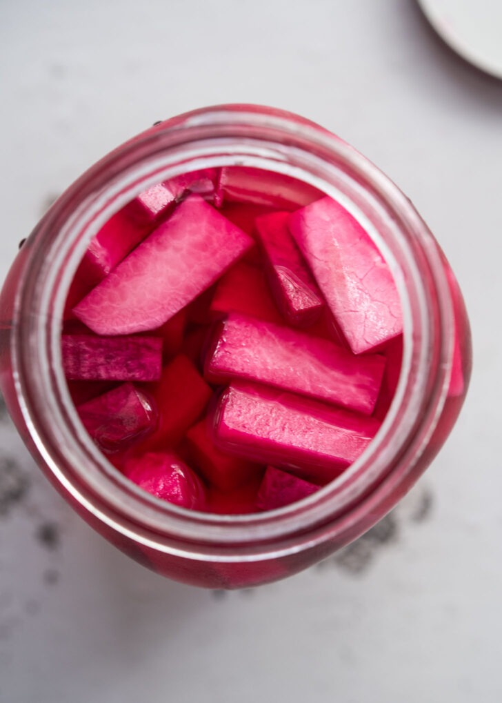 Korean Pink Pickled Radish -Beyond Kimchee