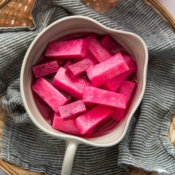 Korean Pink Pickled Radish -Beyond Kimchee