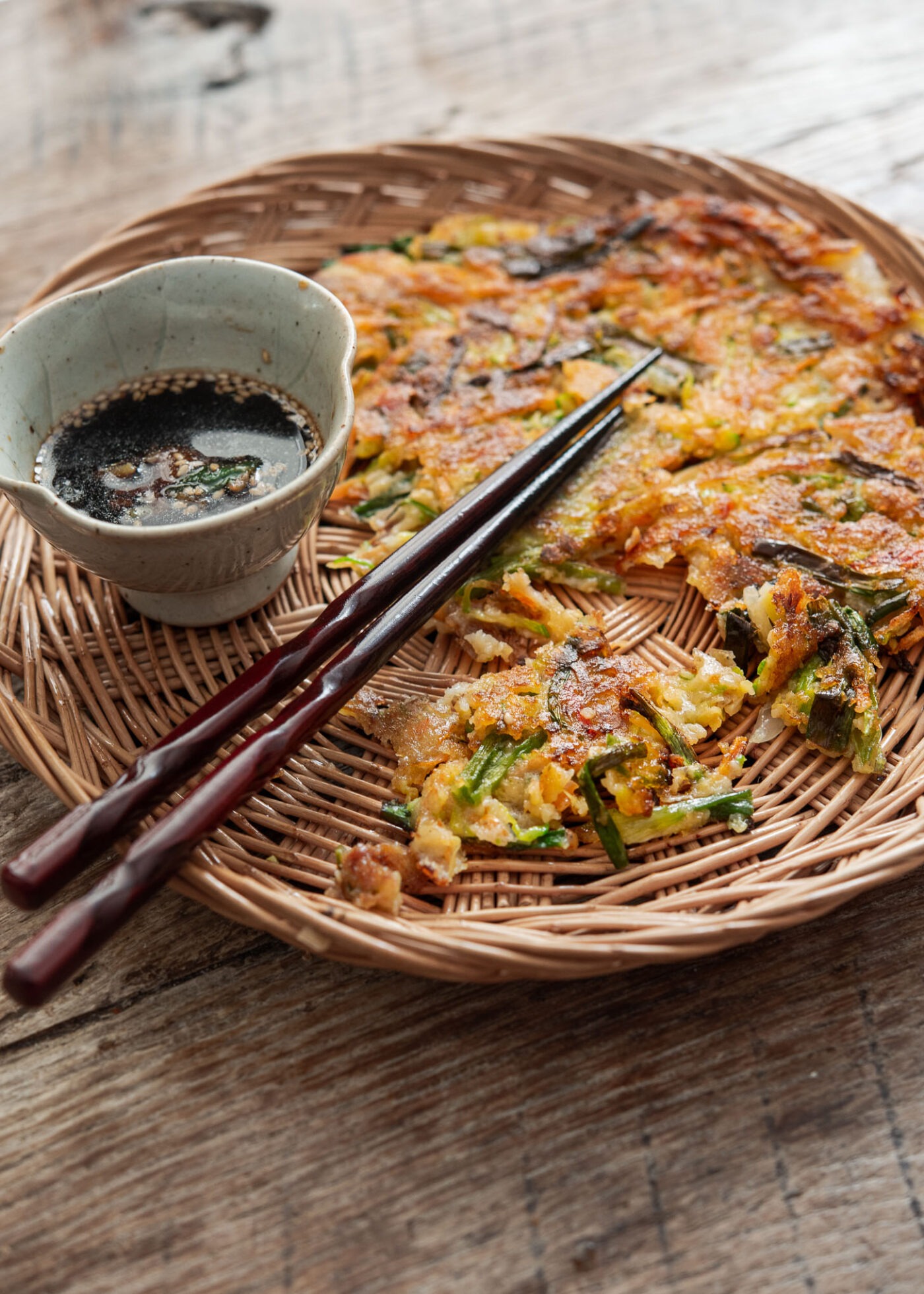 Crispy Korean Vegetable Pancakes (Easy Yachaejeon Recipe) - Beyond Kimchee