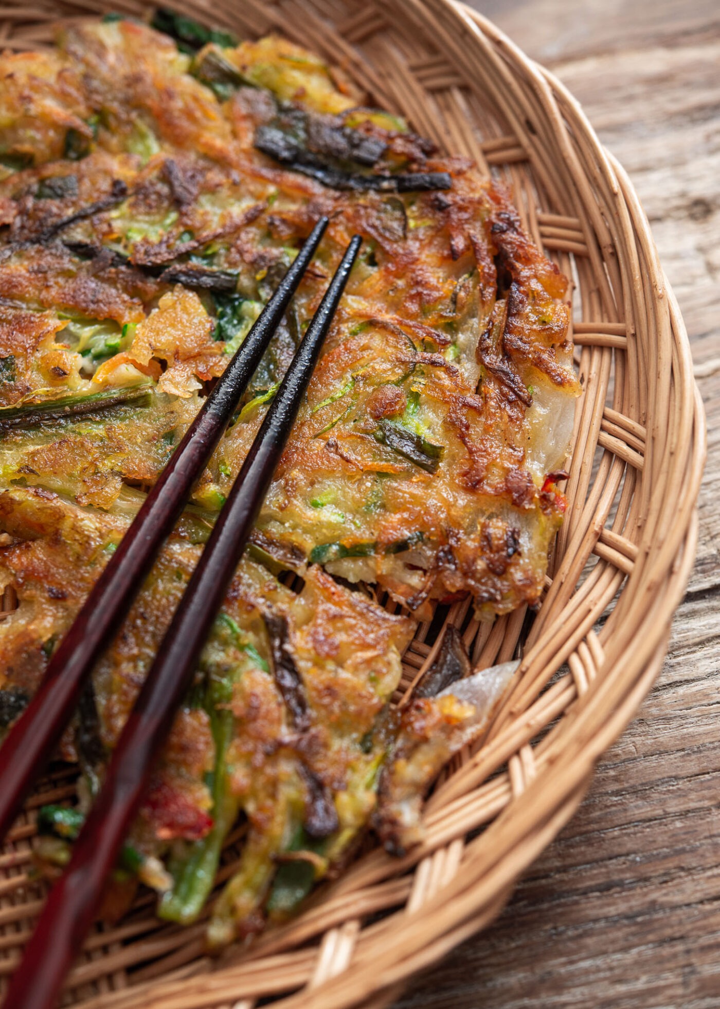 Crispy Korean Vegetable Pancakes (Easy Yachaejeon Recipe) - Beyond Kimchee