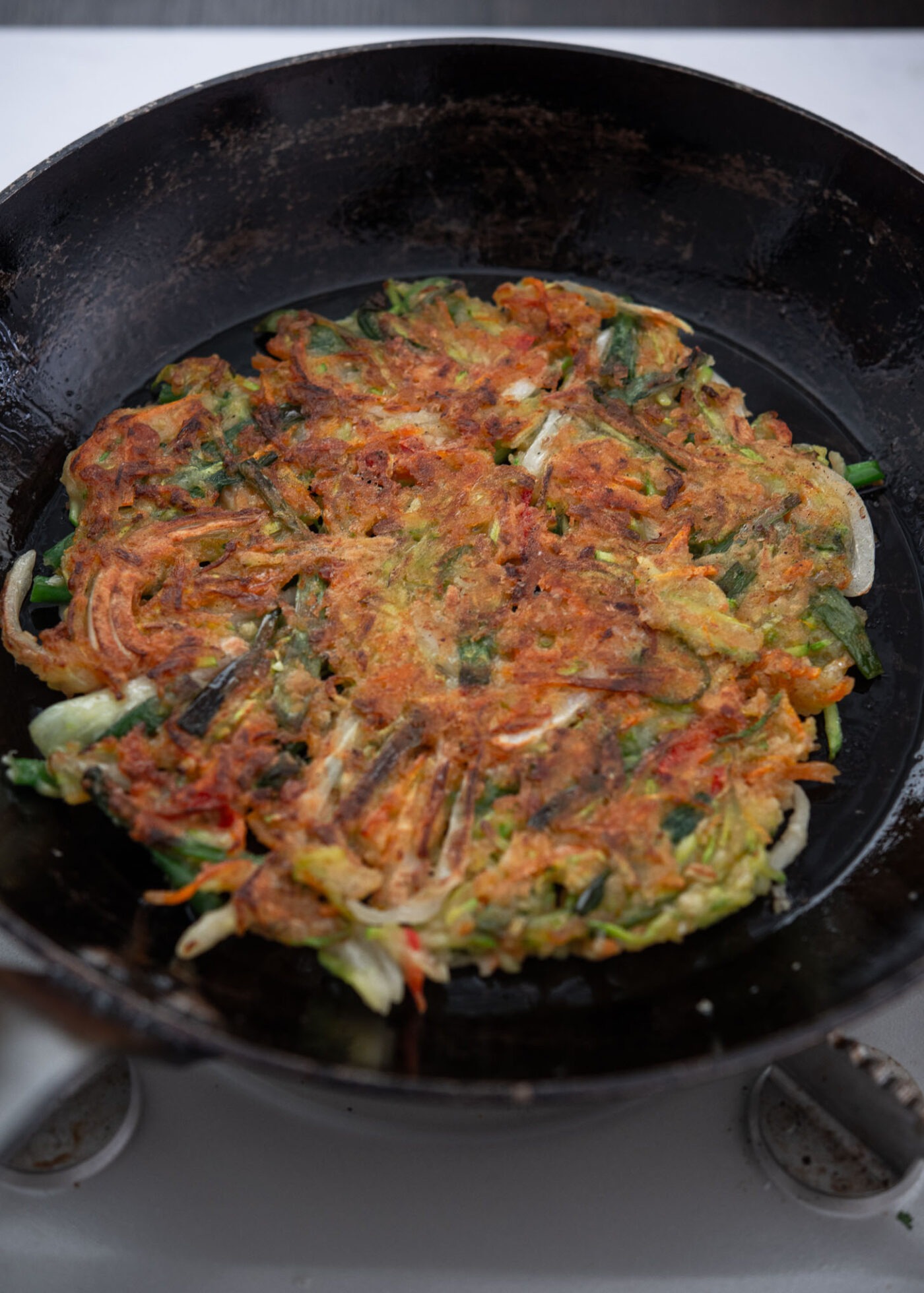 Crispy Korean Vegetable Pancakes (Easy Yachaejeon Recipe) - Beyond Kimchee