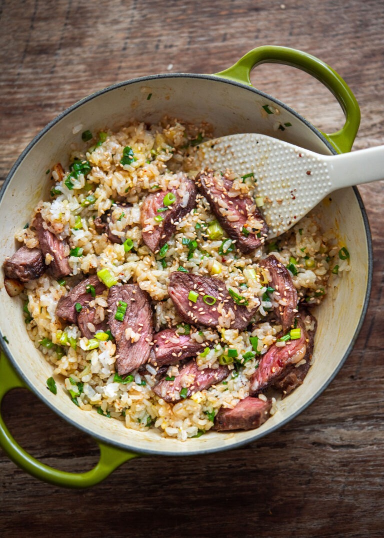 Korean Pot Rice with Steak (Sotbap) - Beyond Kimchee