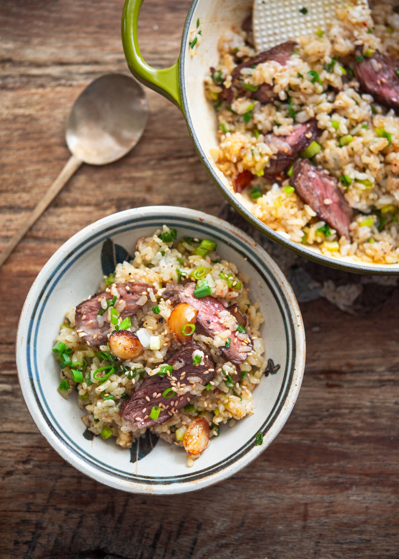Korean Pot Rice with Steak (Sotbap) - Beyond Kimchee